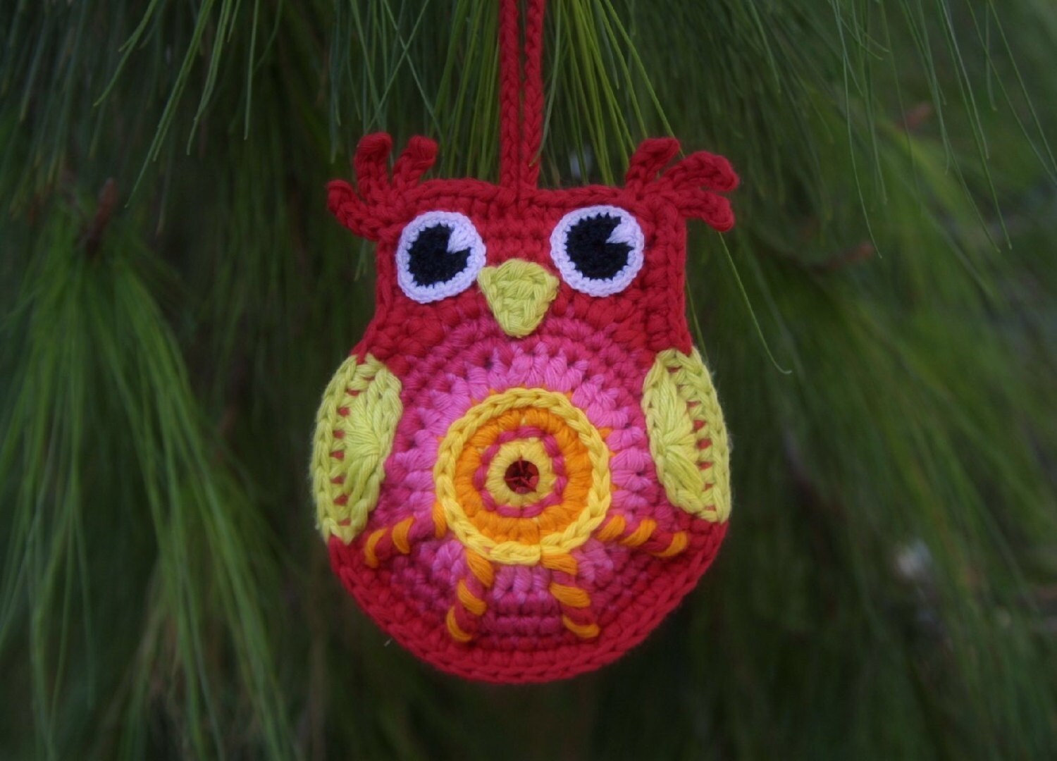 Crochet Owl Pattern Instant Download Colorful Owl Ornament - Etsy