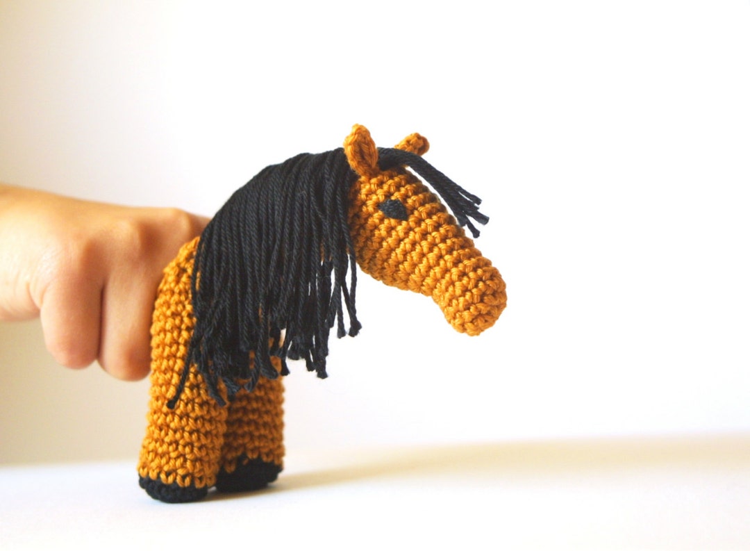 Crochet Horse Finger Puppet, PDF Pattern, Realistic Horse, Instant ...