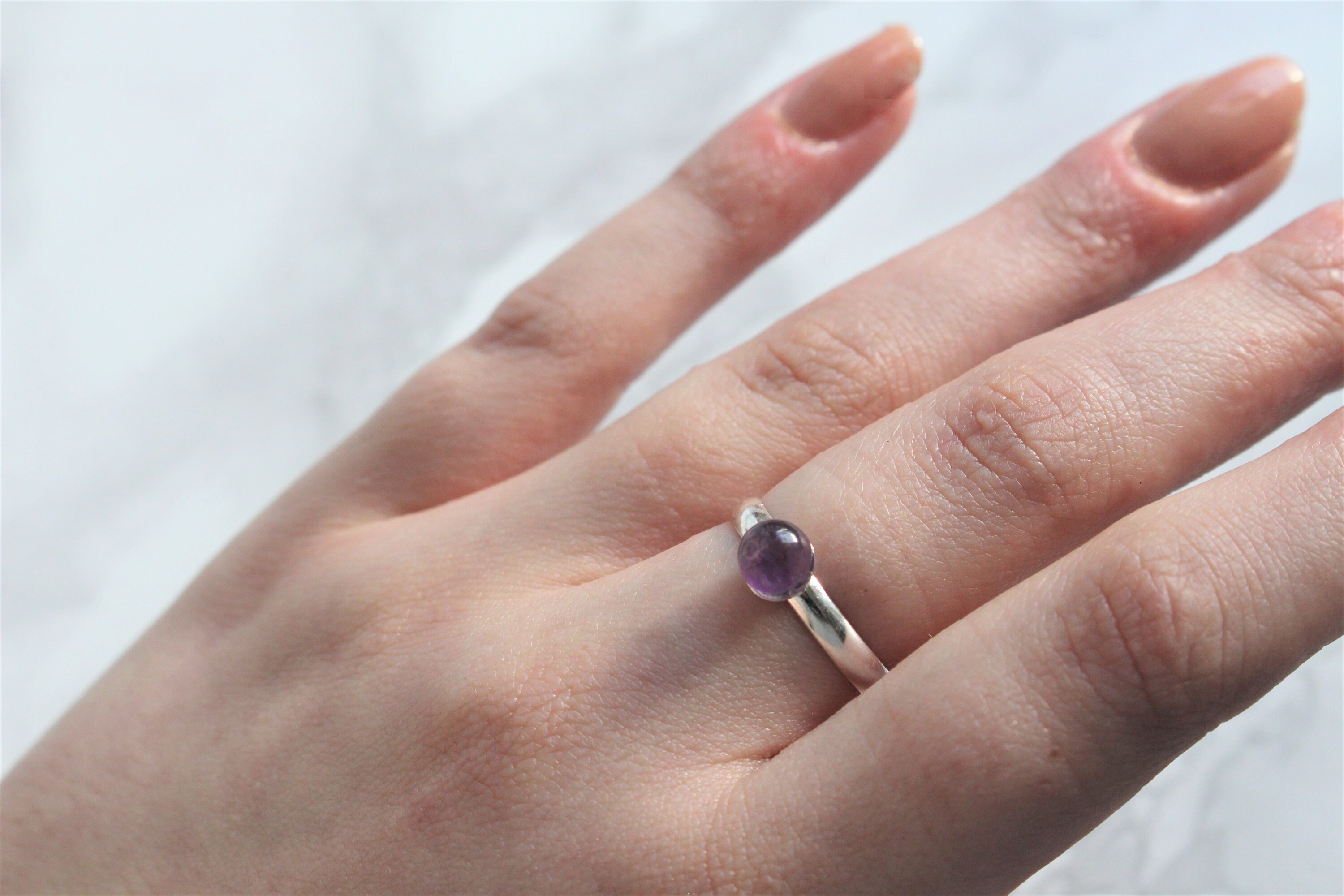 Adjustable Crystal Ring Jewellery Sterling Silver Gift for Her - Etsy
