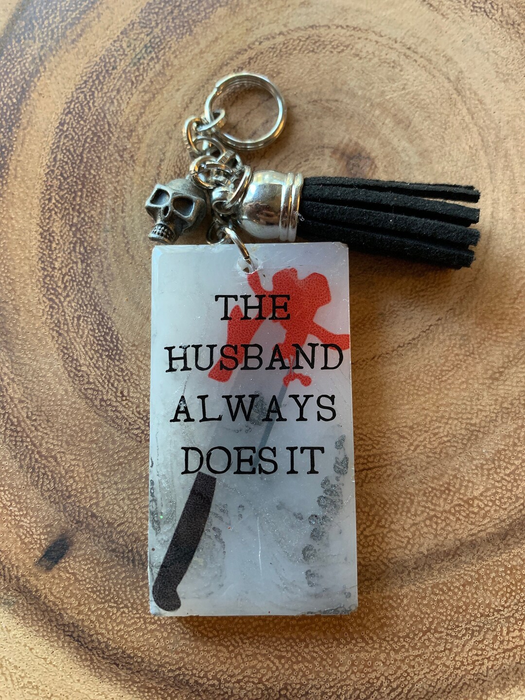 True Crime Keychain, the Husband Did It Keychain, Spooky Keychain - Etsy