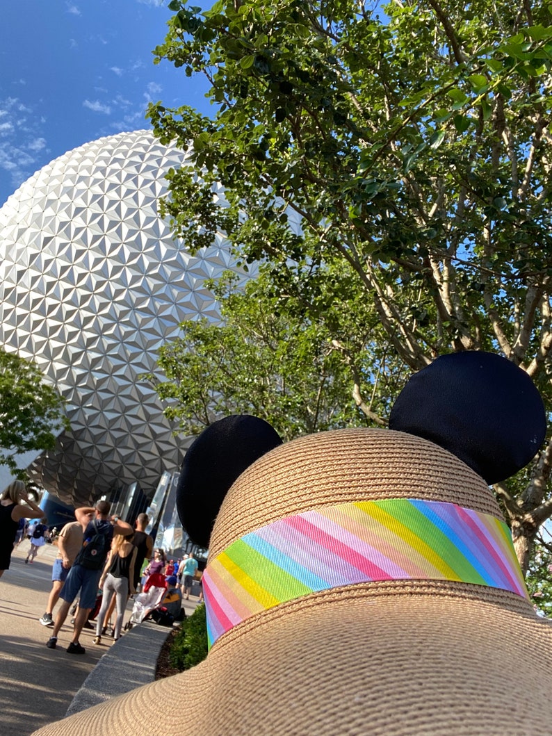 Mouse Ears Floppy Straw Beach Hat Wide Brim - Etsy