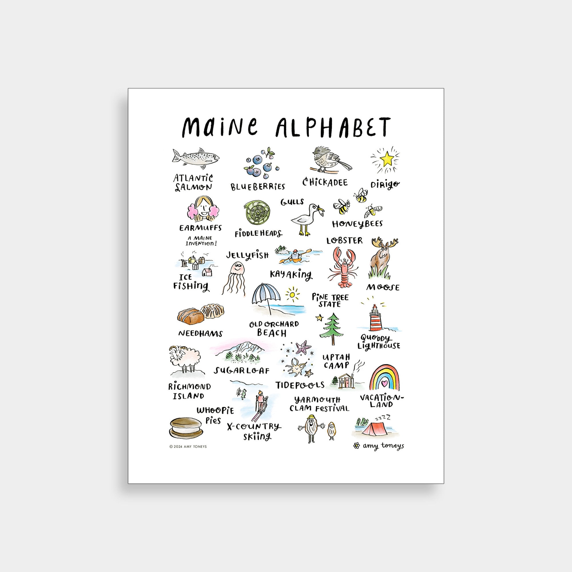 Maine Alphabet - Etsy