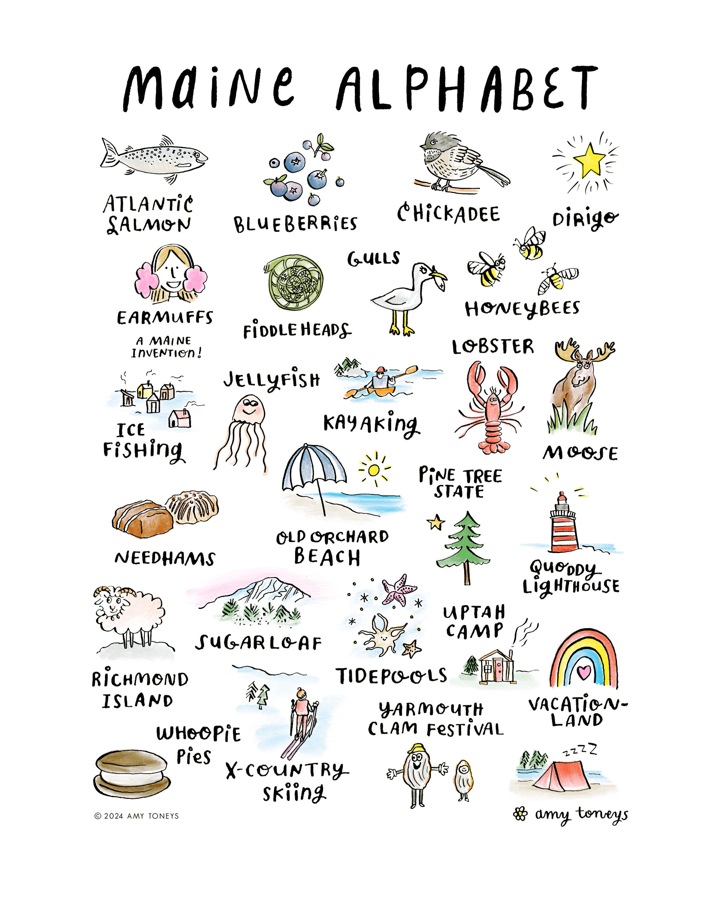 Maine Alphabet - Etsy