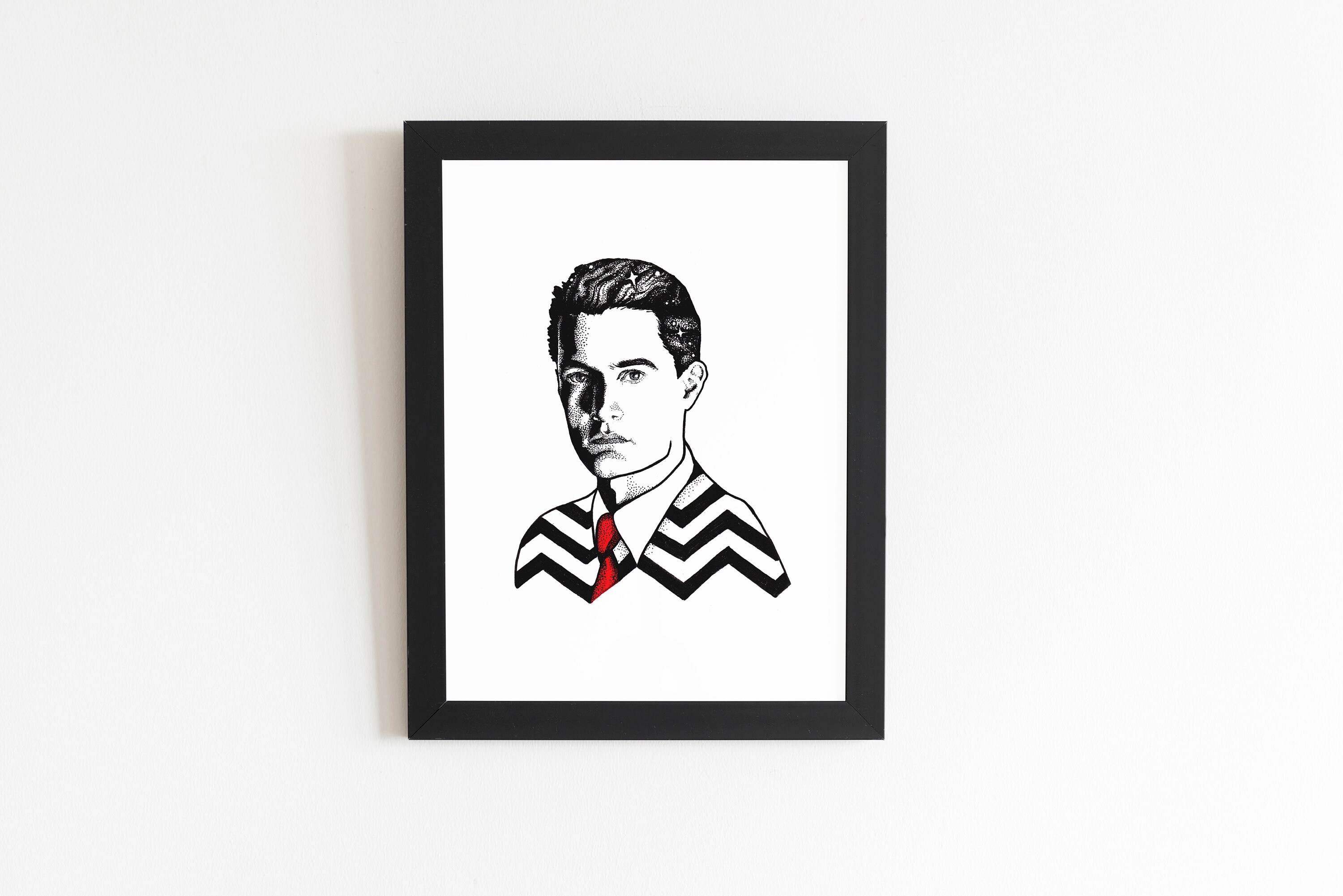 Agent Dale Cooper Twin Peaks Illustration Print - 8x10 - Etsy