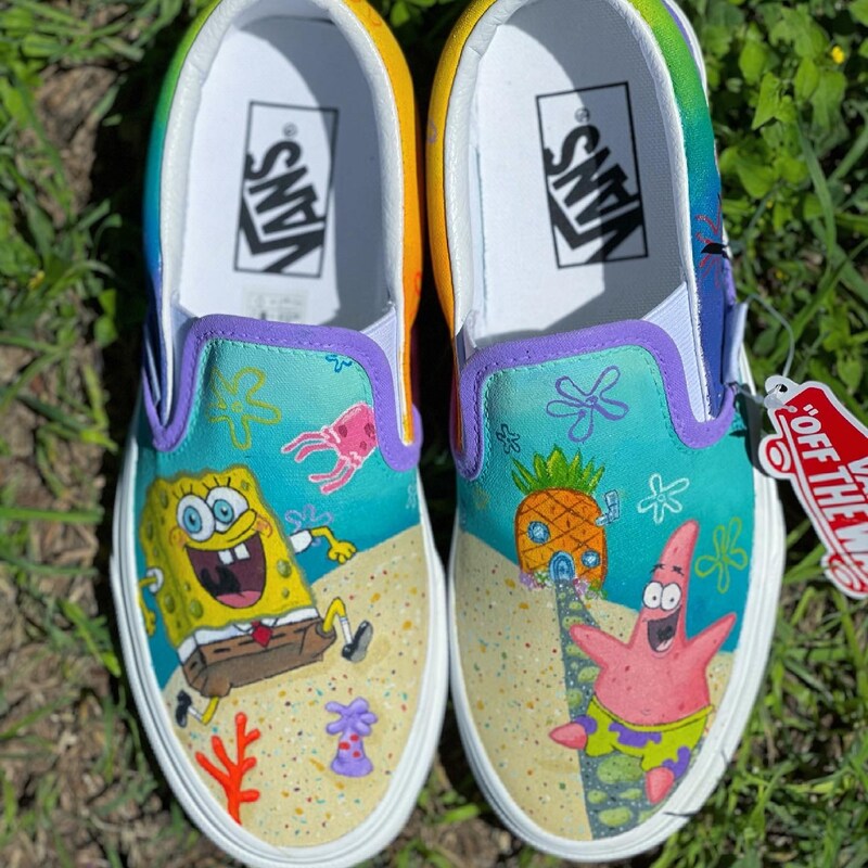 Spongebob Shoes - Etsy