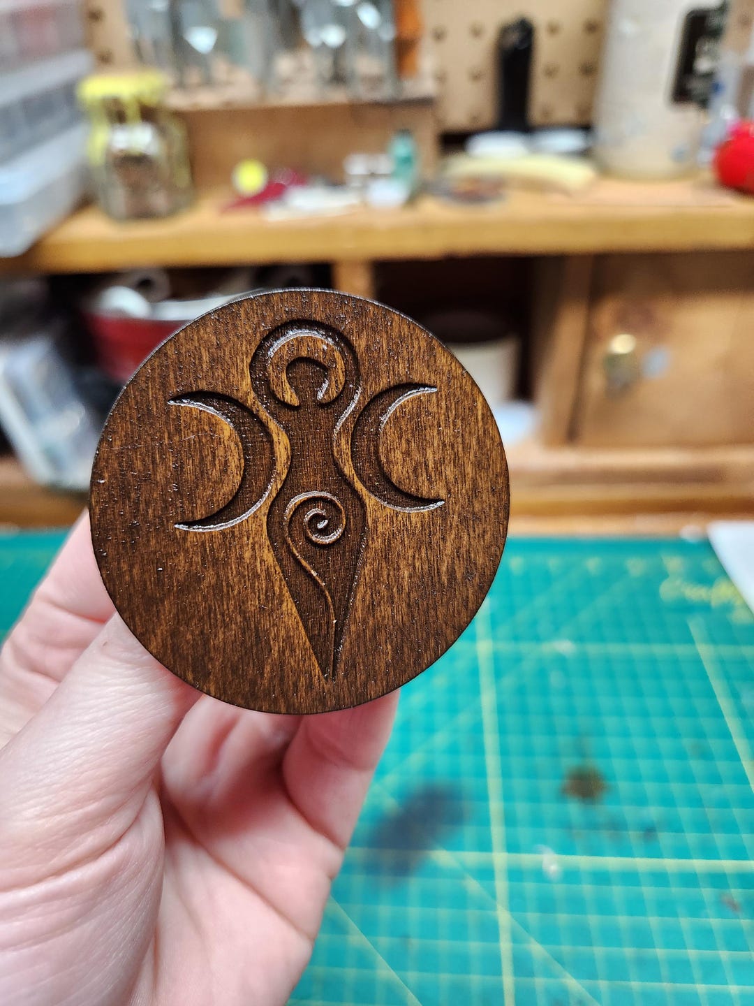 Moon Goddess Magnet, Triple Moon God Decor, Hecate Fridge Magnet ...