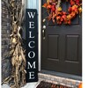 Rustic Farmhouse Welcome Door Sign, Handcrafted Wood & Eucalyptus ...
