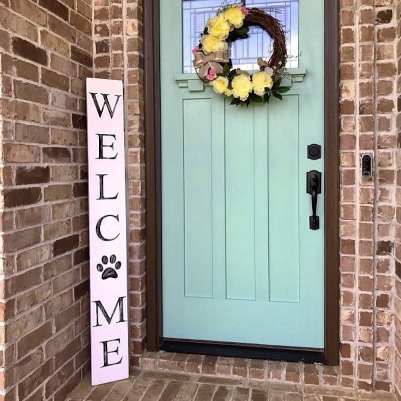 Welcome With Paw Print Svg - Etsy