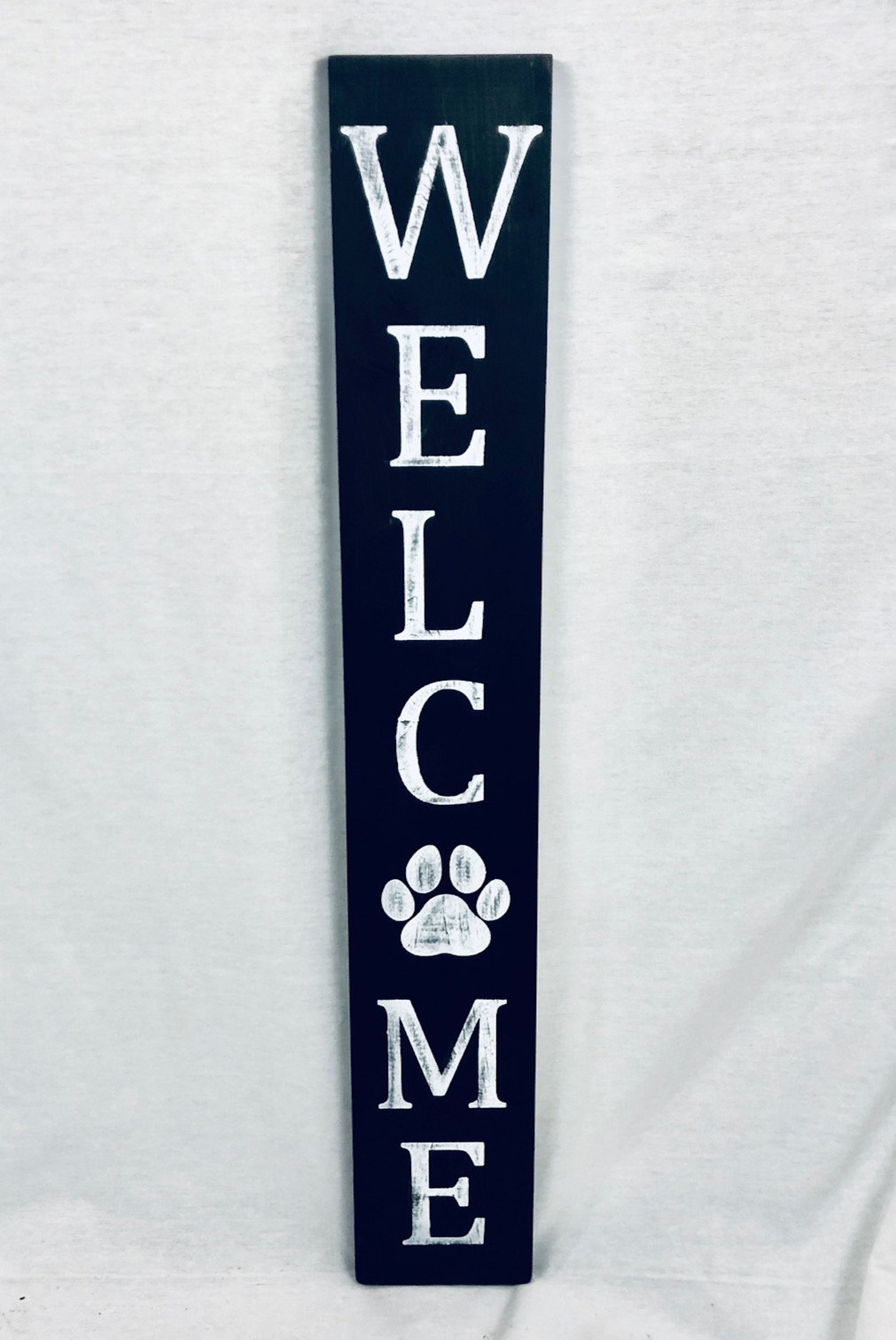 WELCOME SIGN With Pet's Paw WELCOME Sign Front Door - Etsy