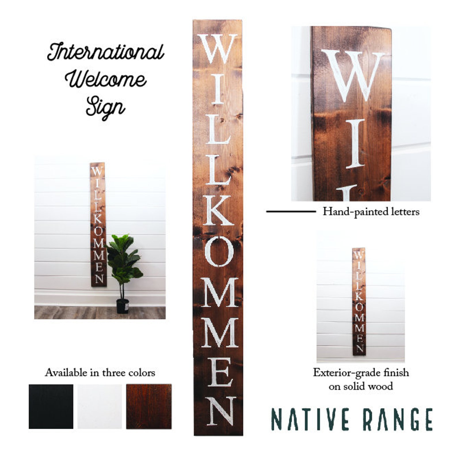 International Welcome Signs, Bienvenue, Velkommen, Benvenuto ...