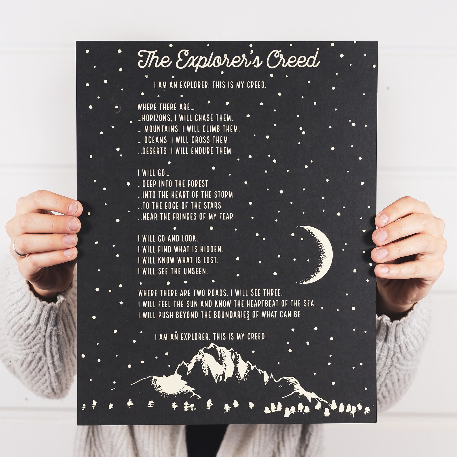 The Explorer's Creed Poem Print | Nature Art (digital Download) - Etsy