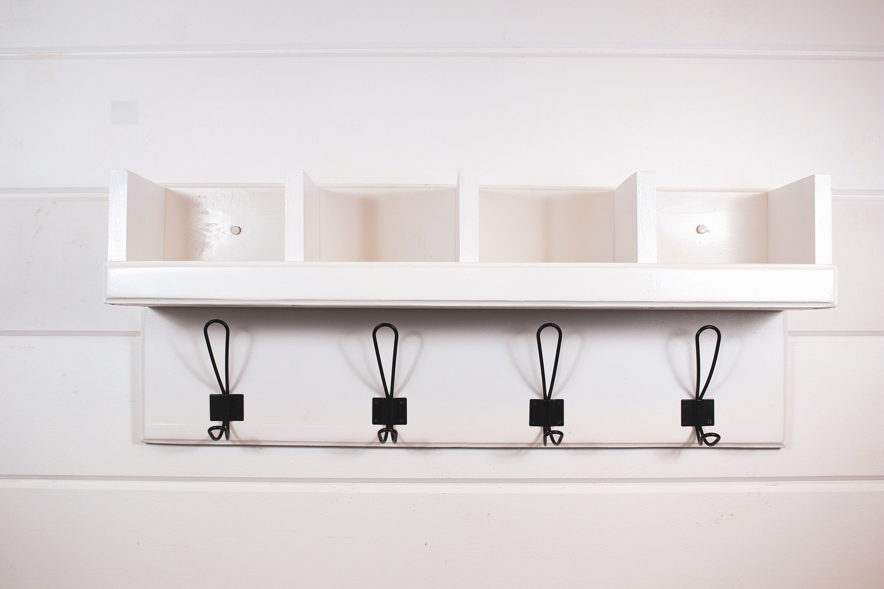 Farmhouse Cubby Coat Rack Cubby Shelf Large Hooks Shelf | Etsy