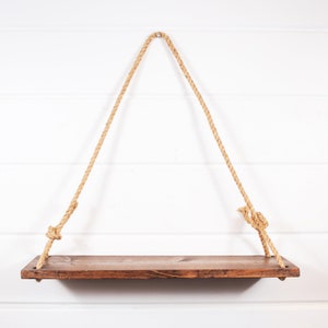 Hanging Shelf, Rope Shelf, Hanging Rope Shelf, Shelf, Rustic Shelf ...
