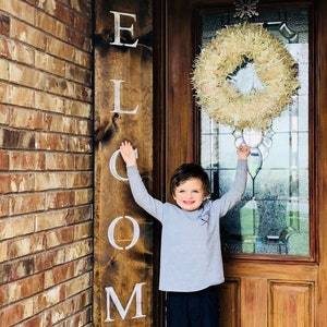 Oversized WELCOME SIGN, Huge RUSTIC Wood Welcome Sign, Front Door ...