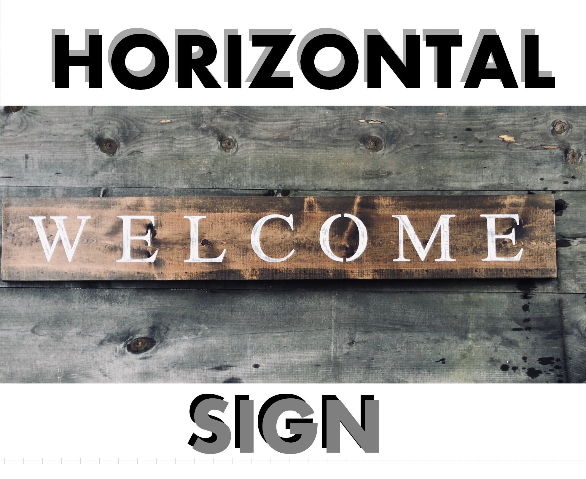 WELCOME SIGN Horizontal Sign Outdoor Sign Welcome Sign for - Etsy