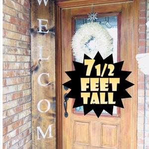 Oversized WELCOME SIGN, Huge RUSTIC Wood Welcome Sign, Front Door ...