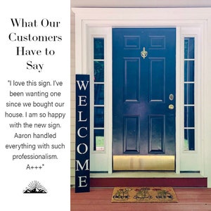 WELCOME SIGN RUSTIC Wood welcome sign front door welcome | Etsy