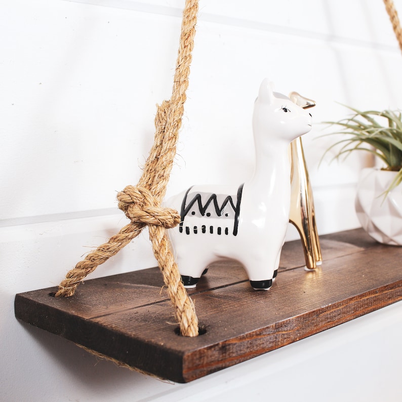 Hanging Shelf Rope Shelf Hanging Rope Shelf Shelf Rustic - Etsy