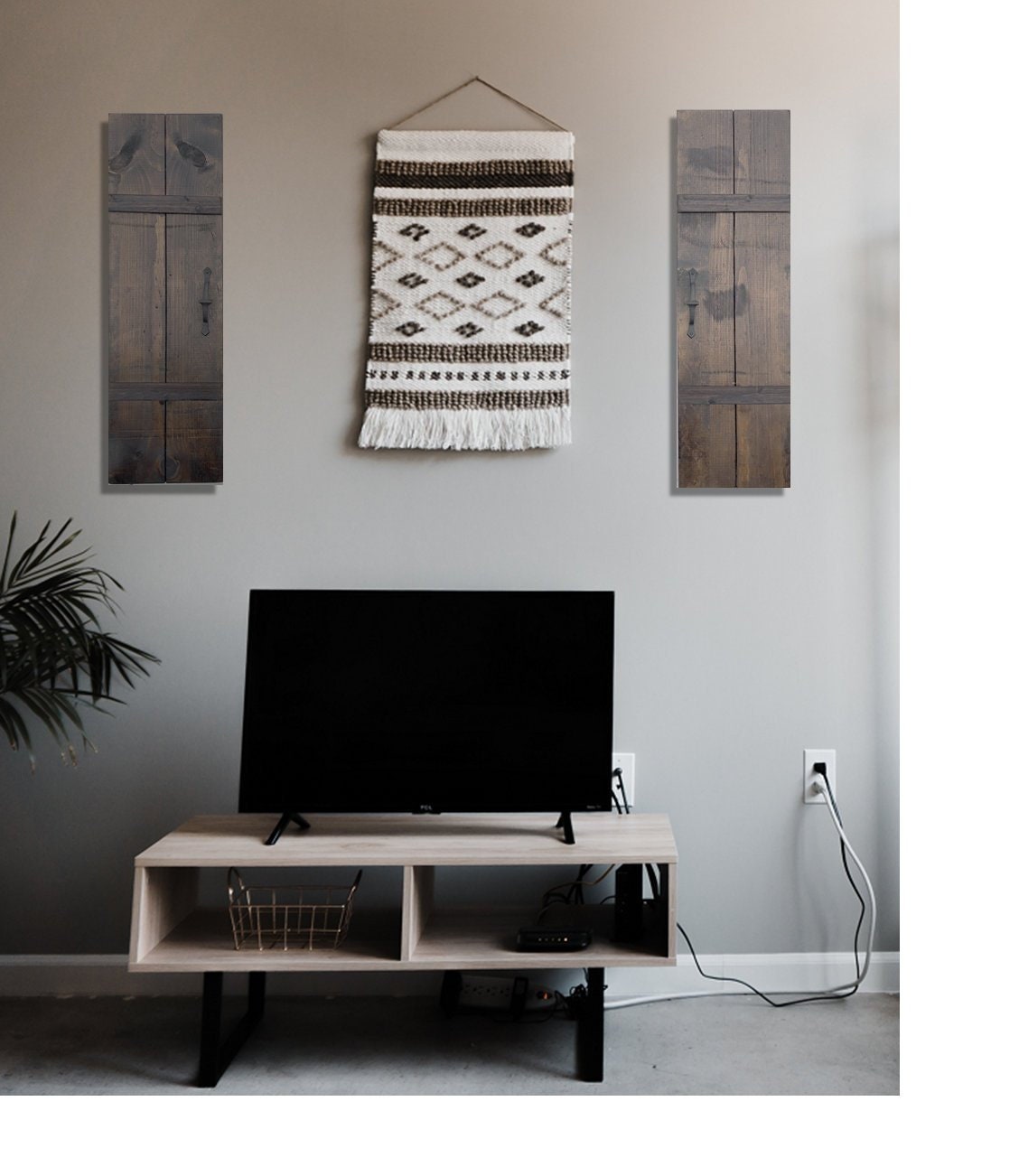 SHUTTERS Set of 2 Rustic Shutters Brown Shutters Indoor | Etsy