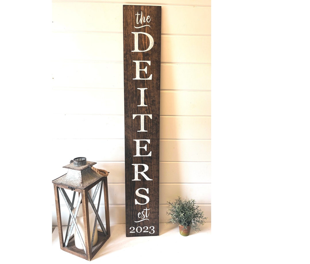 Last Name Sign, Family Sign, Porch Sign, Custom Wood Sign, Name Sign ...
