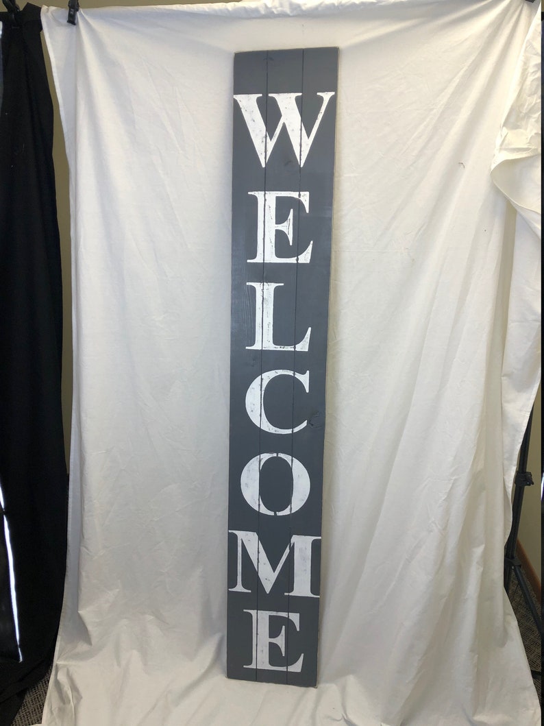 6 foot tall WELCOME SIGN welcome sign for front door | Etsy