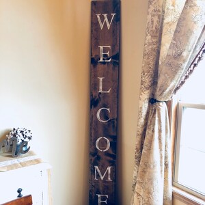 Oversized WELCOME SIGN, Huge RUSTIC Wood Welcome Sign, Front Door ...