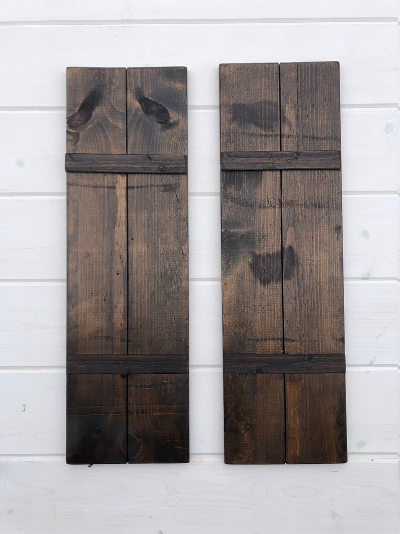 SHUTTERS Set of 2 Rustic Shutters Brown Shutters Indoor | Etsy