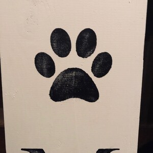 WELCOME SIGN With Pet's Paw, WELCOME Sign, Front Door Sign, Pet Sign ...