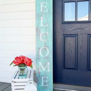 WELCOME SIGN, FARMHOUSE, Rustic Wood Welcome Sign, Front Door Welcome ...