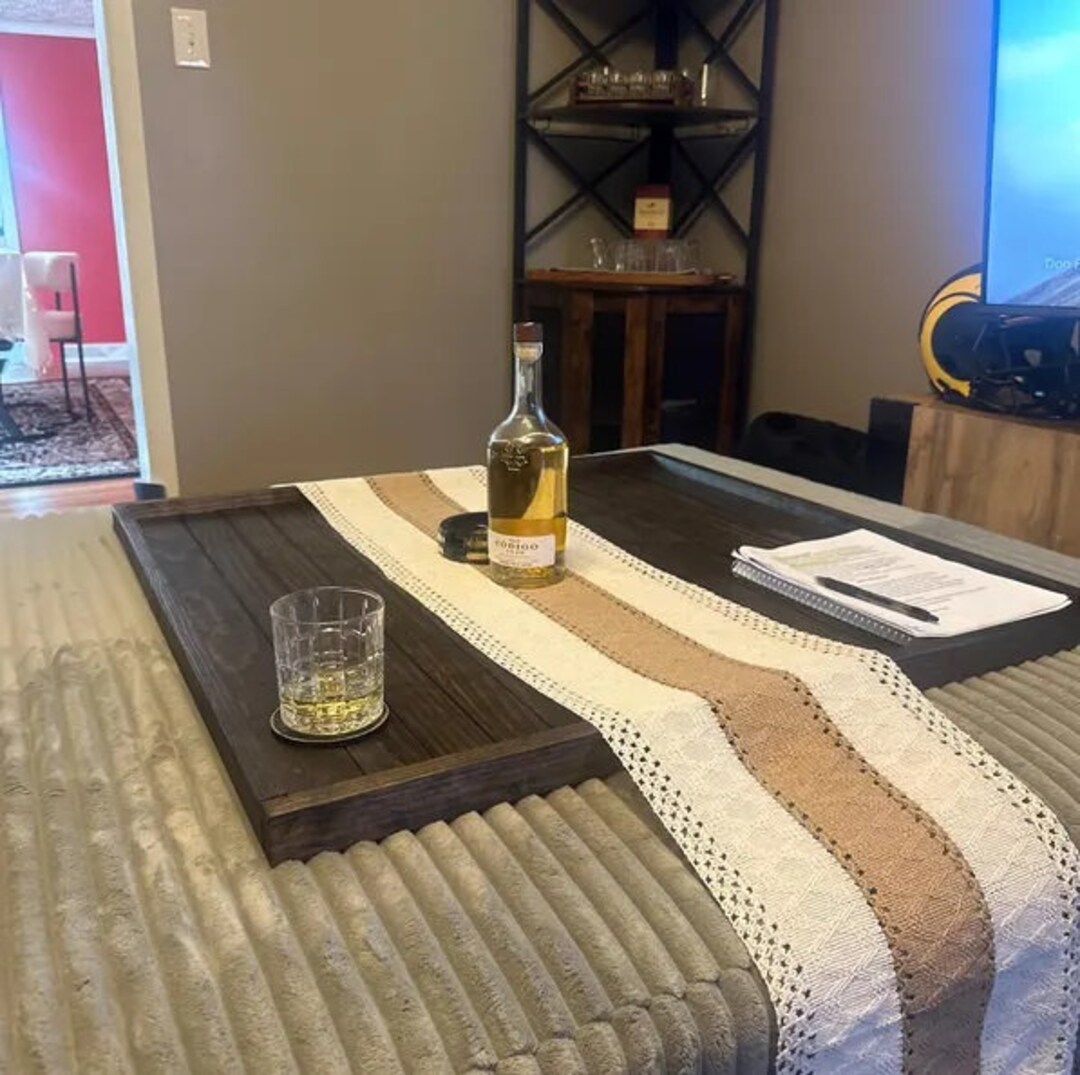 Ottoman Tray, Living Room Tray, Home Organizer, Living Room Decor ...