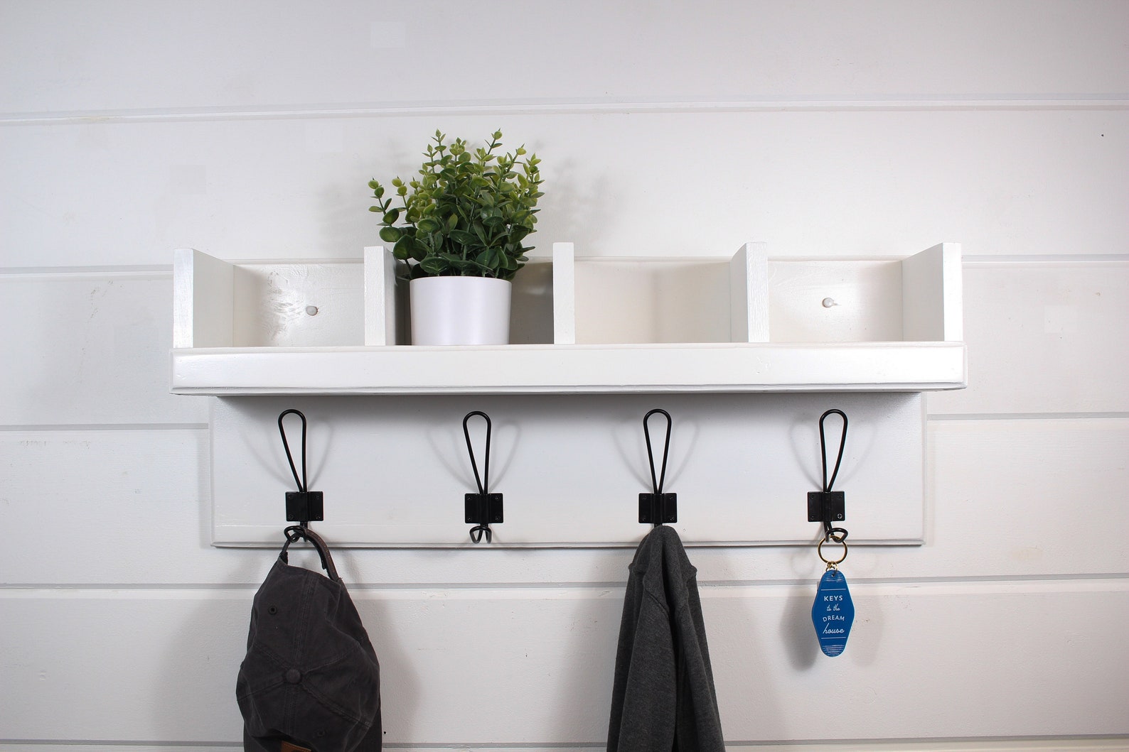 Farmhouse Cubby Coat Rack Cubby Shelf Large Hooks Shelf | Etsy