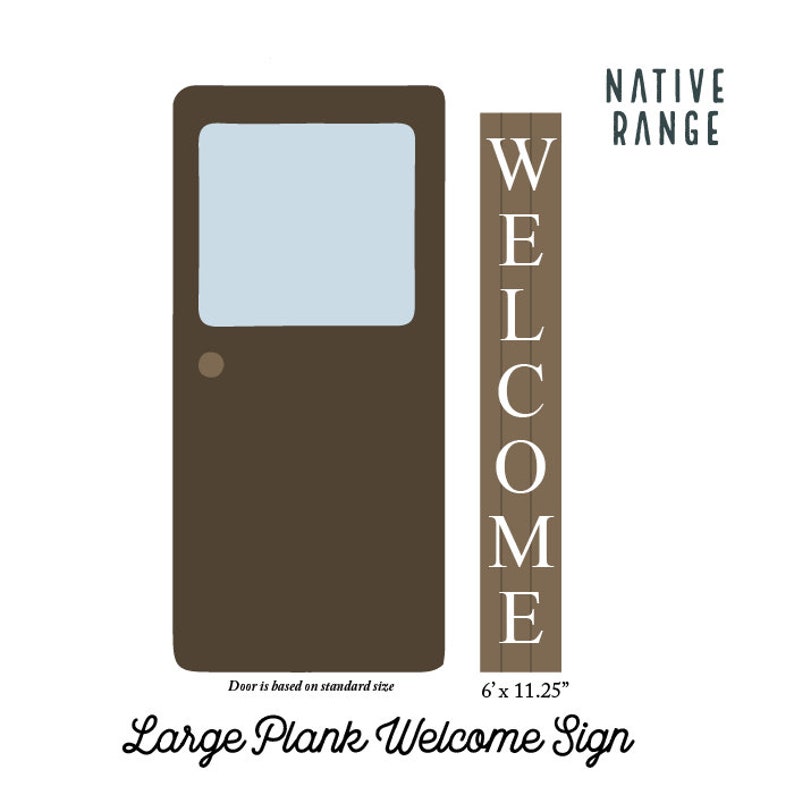 6 Foot Tall WELCOME SIGN, Welcome Sign for Front Door, Vertical Wood ...