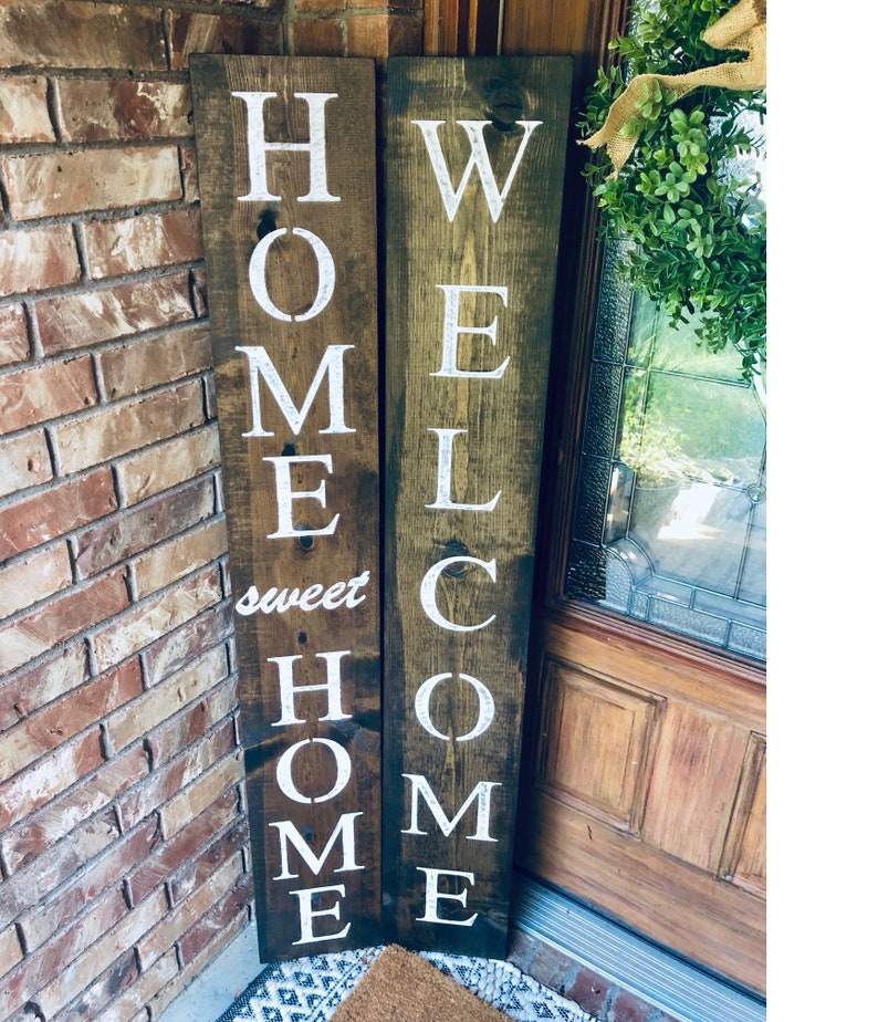 HOME SWEET HOME Sign Reversible Welcome Sign for Front - Etsy