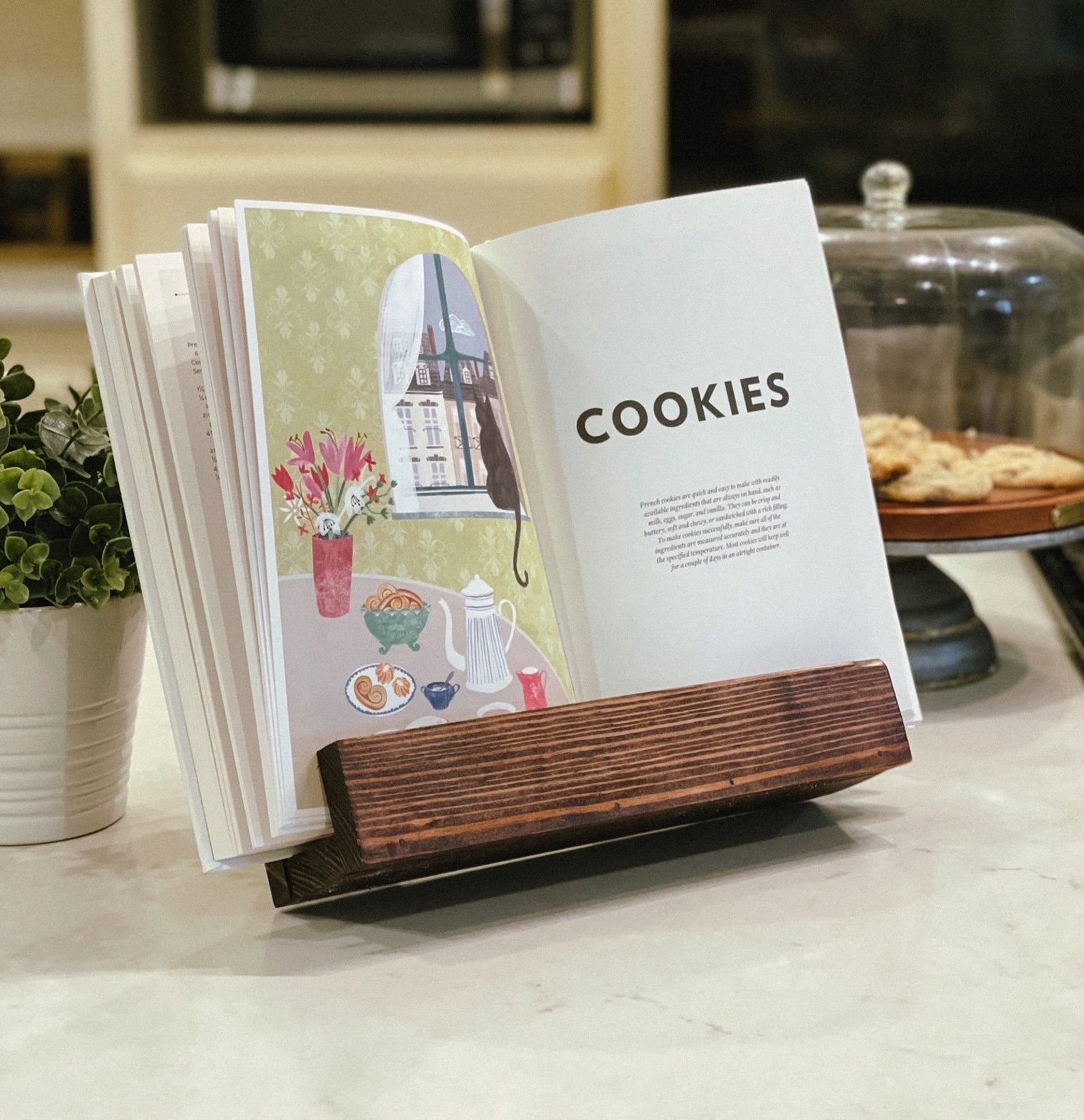 Cookbook Stand Book Stand Recipe Holder Recipe Display - Etsy