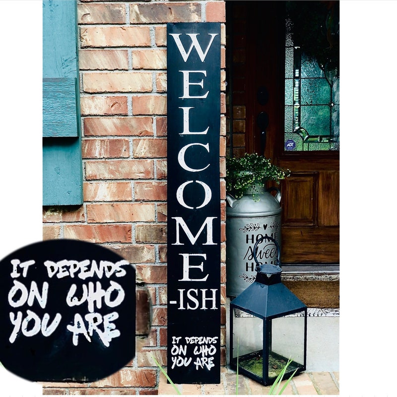 Welcome Ish Porch Sign Wood - Etsy