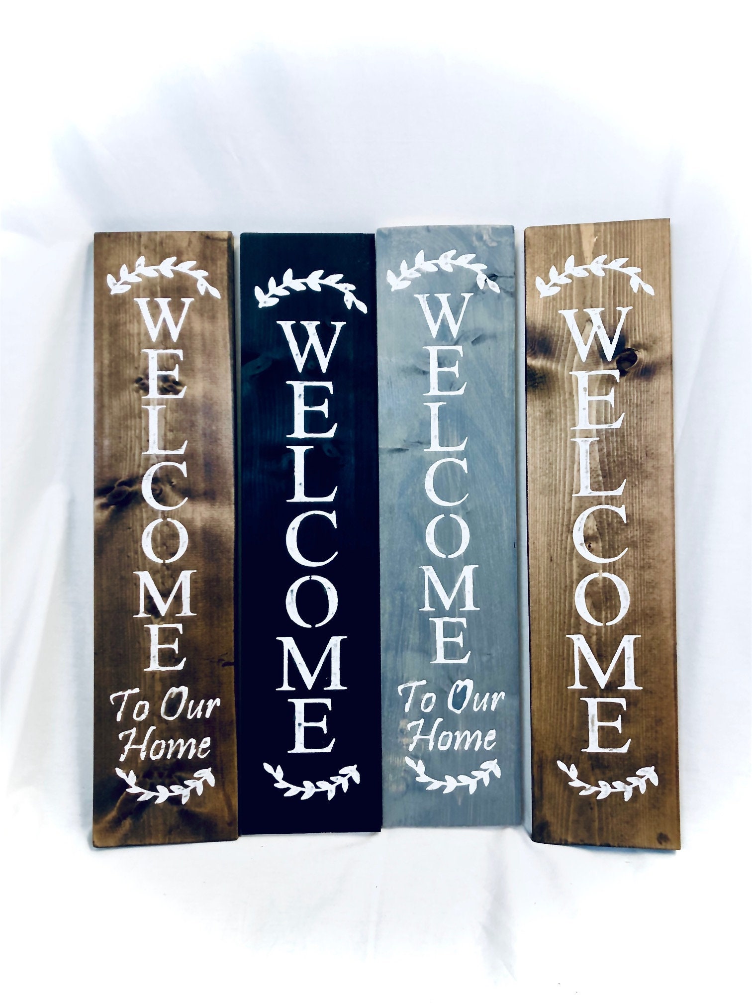 Farmhouse WELCOME SIGN, Wreath Sign, Welcome Sign for Front Door, 2 ...
