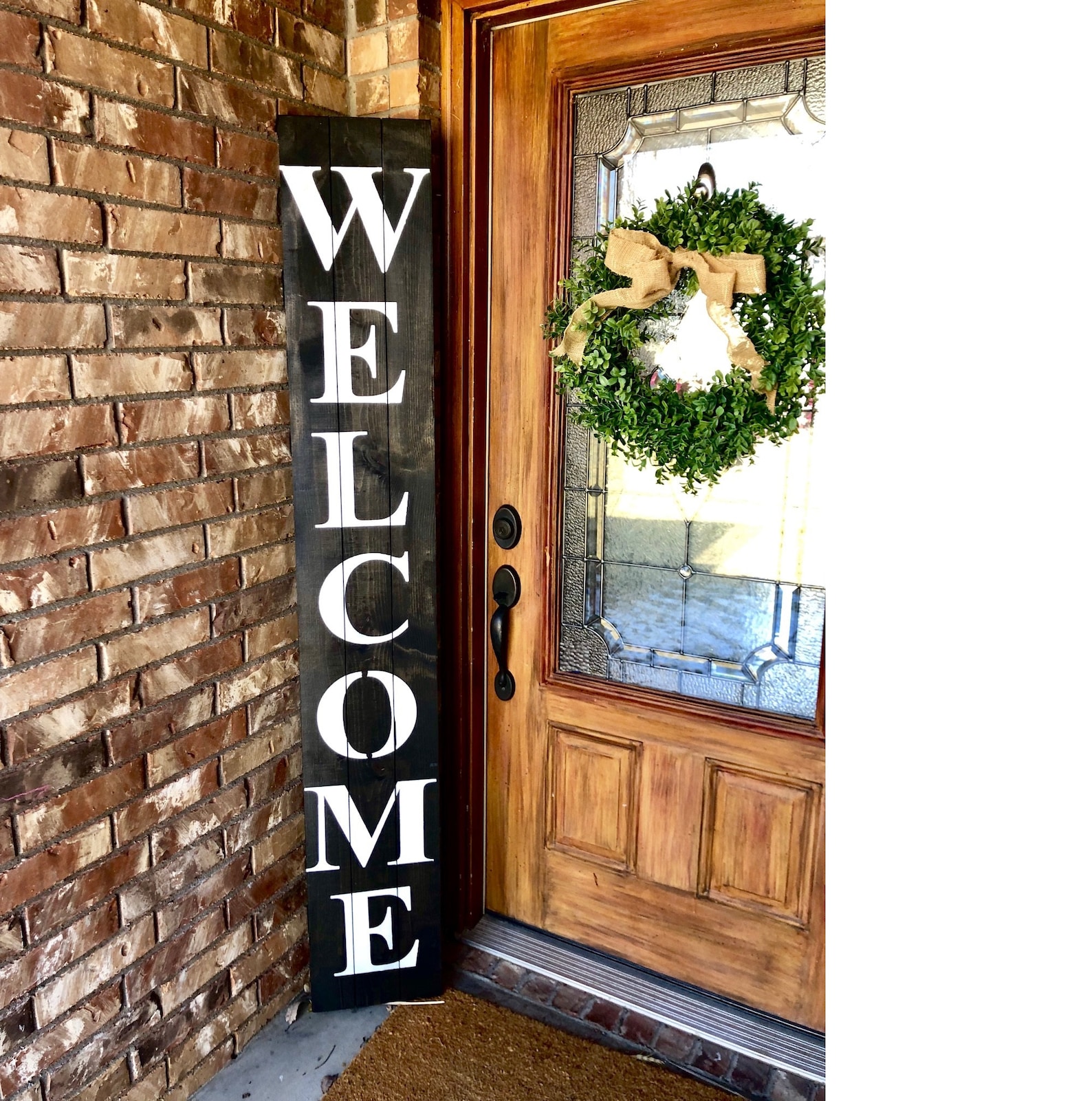 6 Foot Tall WELCOME SIGN, Welcome Sign for Front Door, Vertical Wood ...