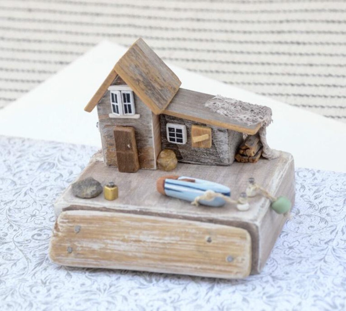 Fish Town, Small Single, Cottage, Miniature House, Driftwood Houses ...