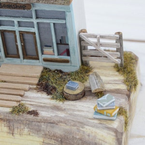 Bookshop, Small Single, Cottage Style, Miniature Wooden Building, Store ...