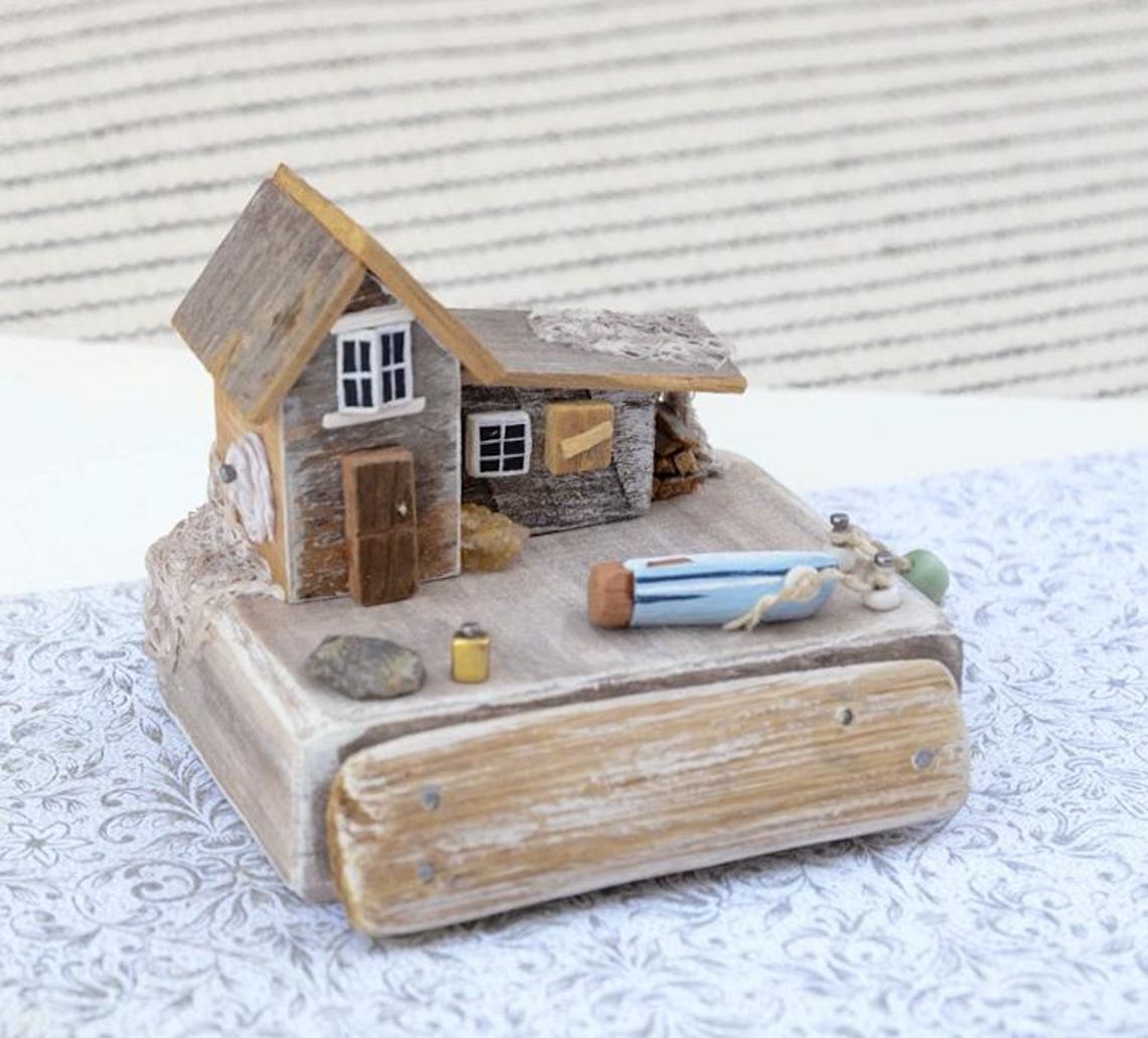 Fish Town, Small Single, Cottage, Miniature House, Driftwood Houses ...