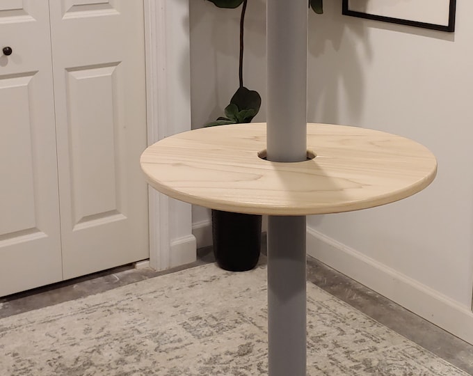 Basement Bar Pole Table Tray Drink Shelf Wrap. Adjustable - Etsy