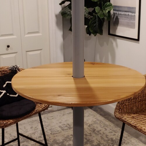 Basement Bar Pole Table Tray Drink Shelf Wrap. Adjustable - Etsy