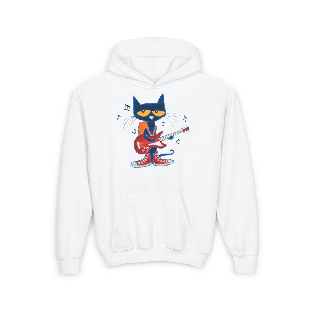Pete the Cat Guitar Youth Hoodie - Etsy