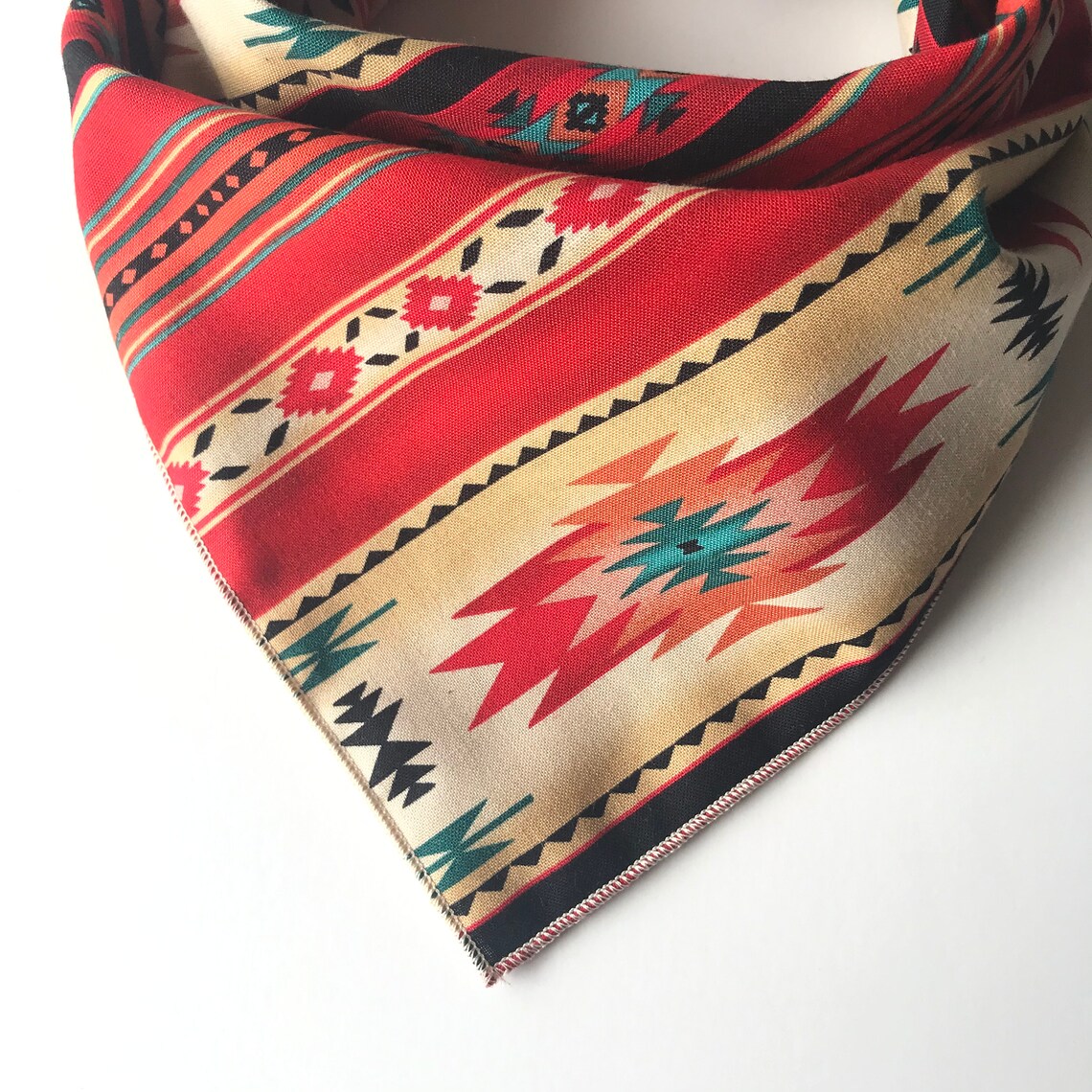 Dog Bandana Aztec Red // Aztec Print Dog Bandana // Tribal - Etsy