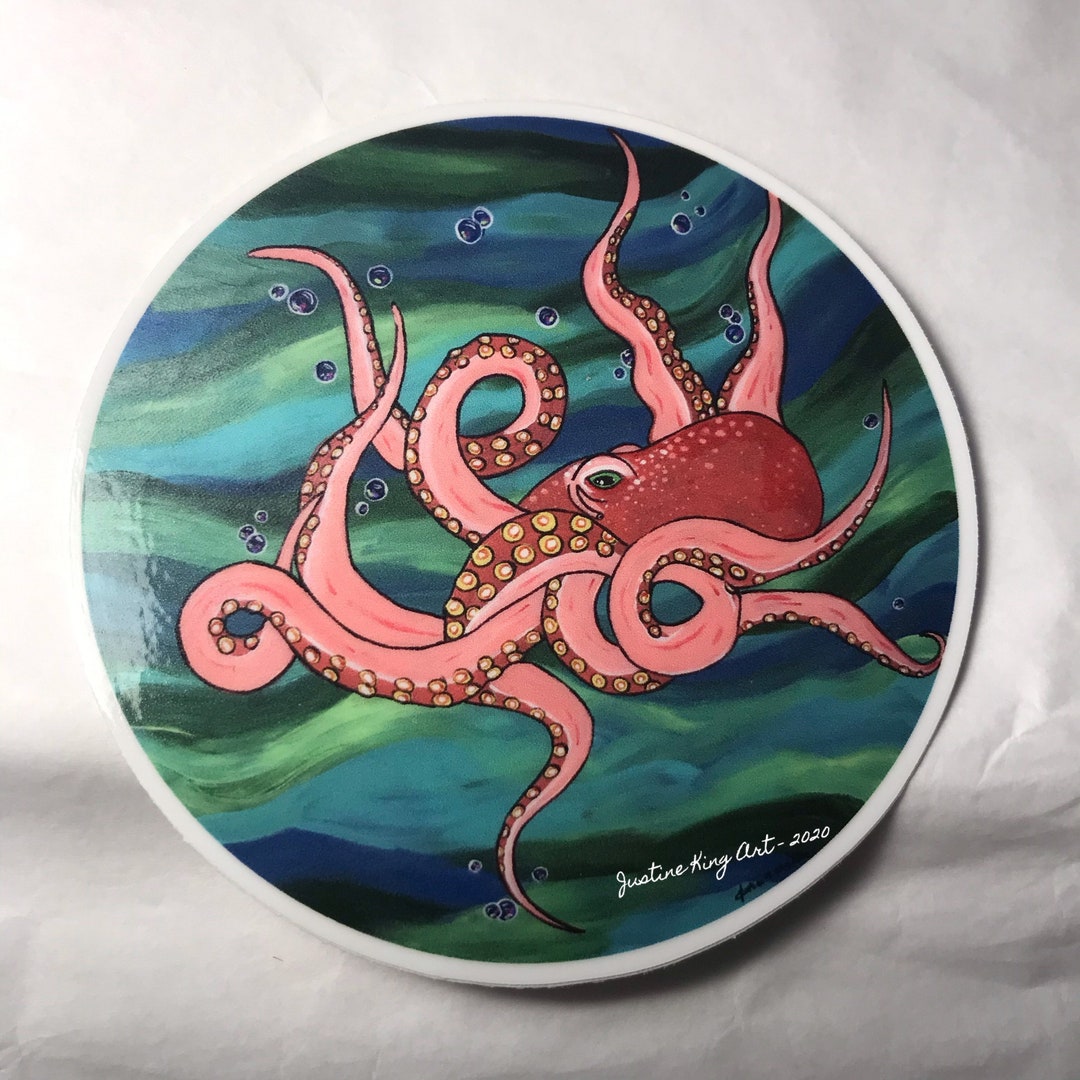 Octopus tangles Custom Art 3 Sticker Decal Ocean - Etsy