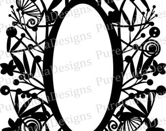 Oval frame svg | Etsy