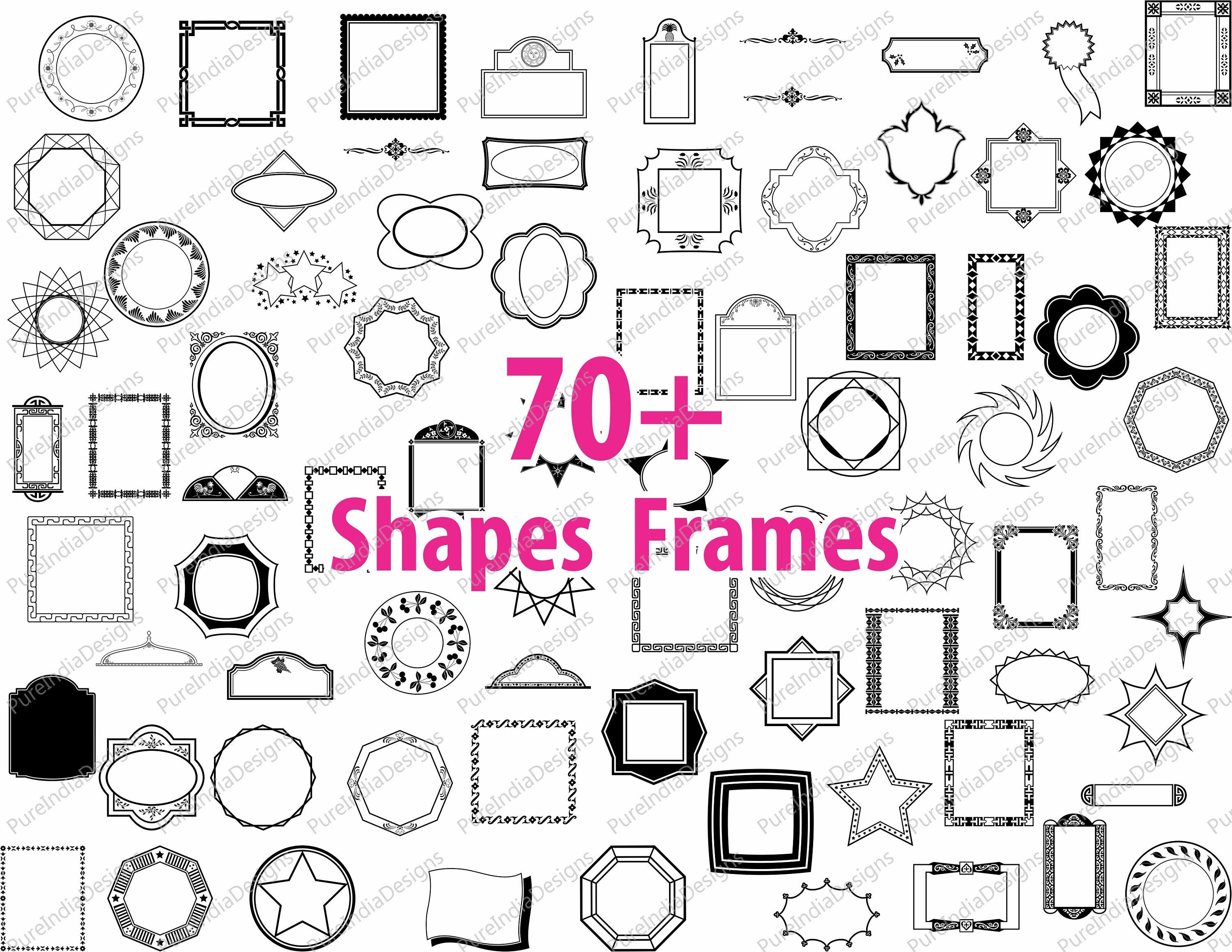 Frames Svg, Tag Shapes Svg, Frame SVG Files for Cricut, Tags Svg ...