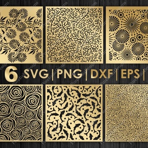 Buy 6 Designs Bundle, Floral, Privacy Screen, Decorative Panel, Svg ...