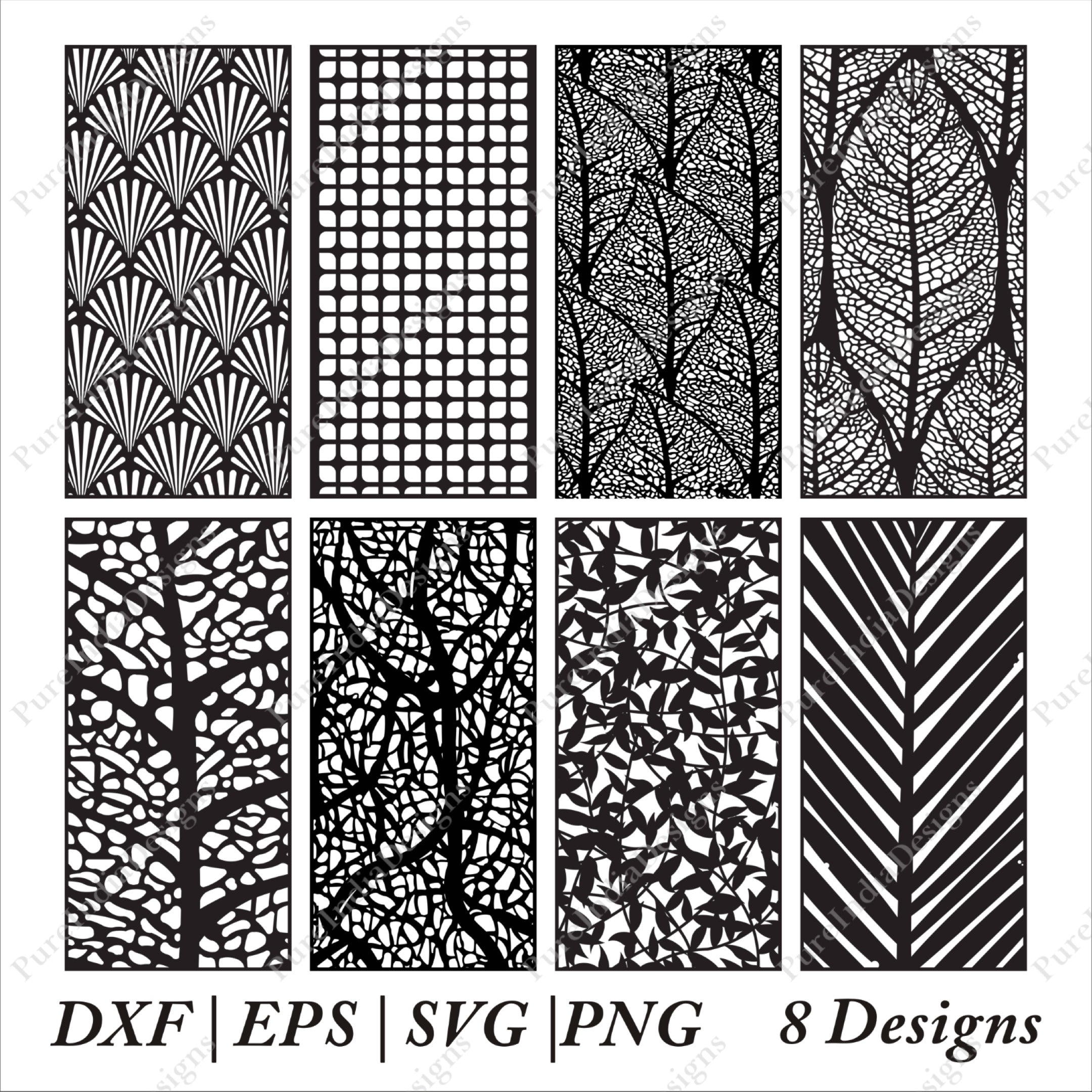 8 Pcs bundle partitions room divider files vector panel | Etsy