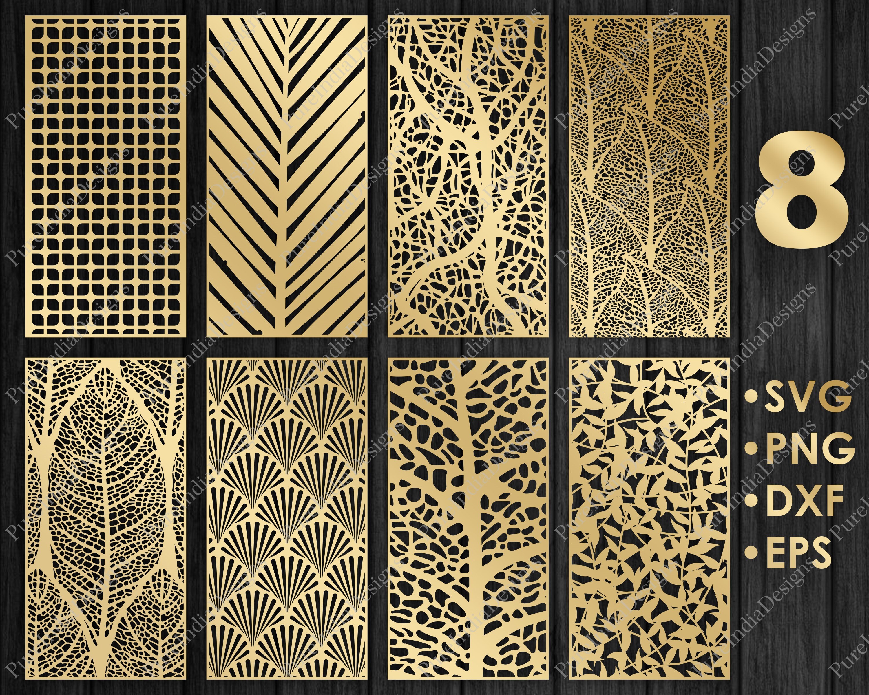 8 Pcs bundle partitions room divider files vector panel | Etsy